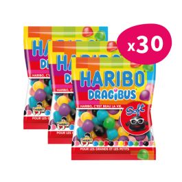 Carton de 30 Sachets de Bonbons Haribo Dragibus Soft, 120g Chacun